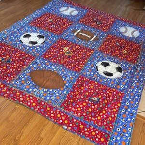 Artisan | Bedding | Huge Artisan Sports Quilt Soccer Football Baseball ...